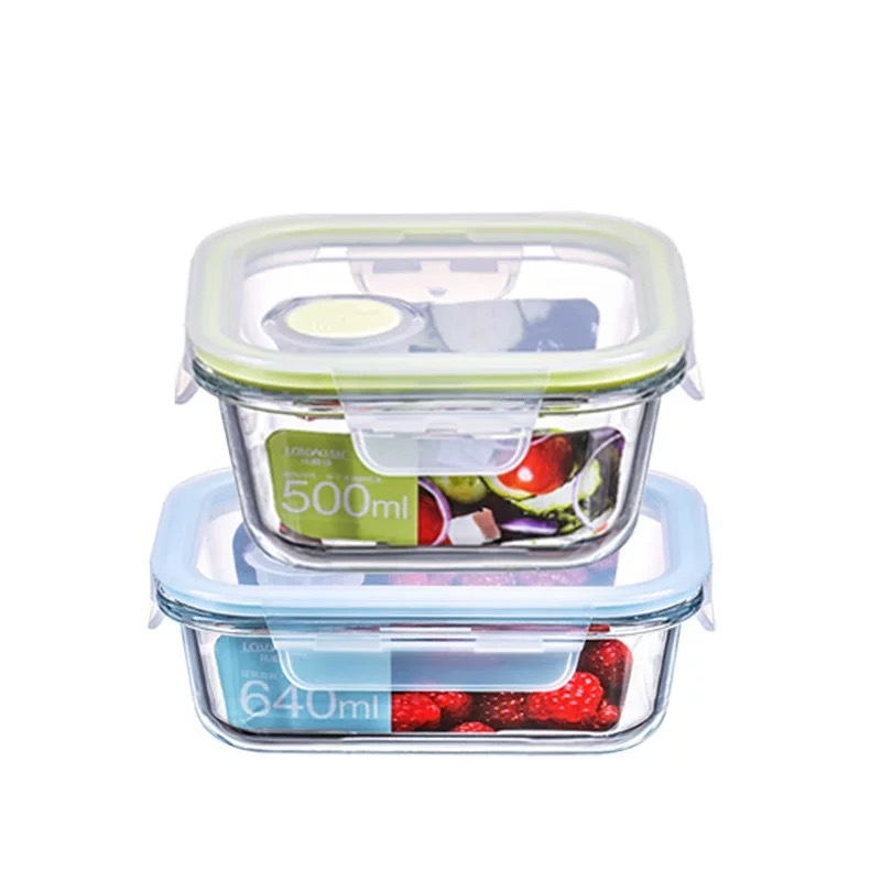 Jual 99KHOME Kotak Bekal Makan Kaca Microwave Tempat Penyimpanan ...