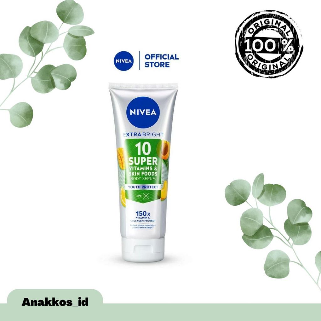 Jual NIVEA Body Serum Extra Bright 10 Super Vitamins & Skin Foods Youth ...