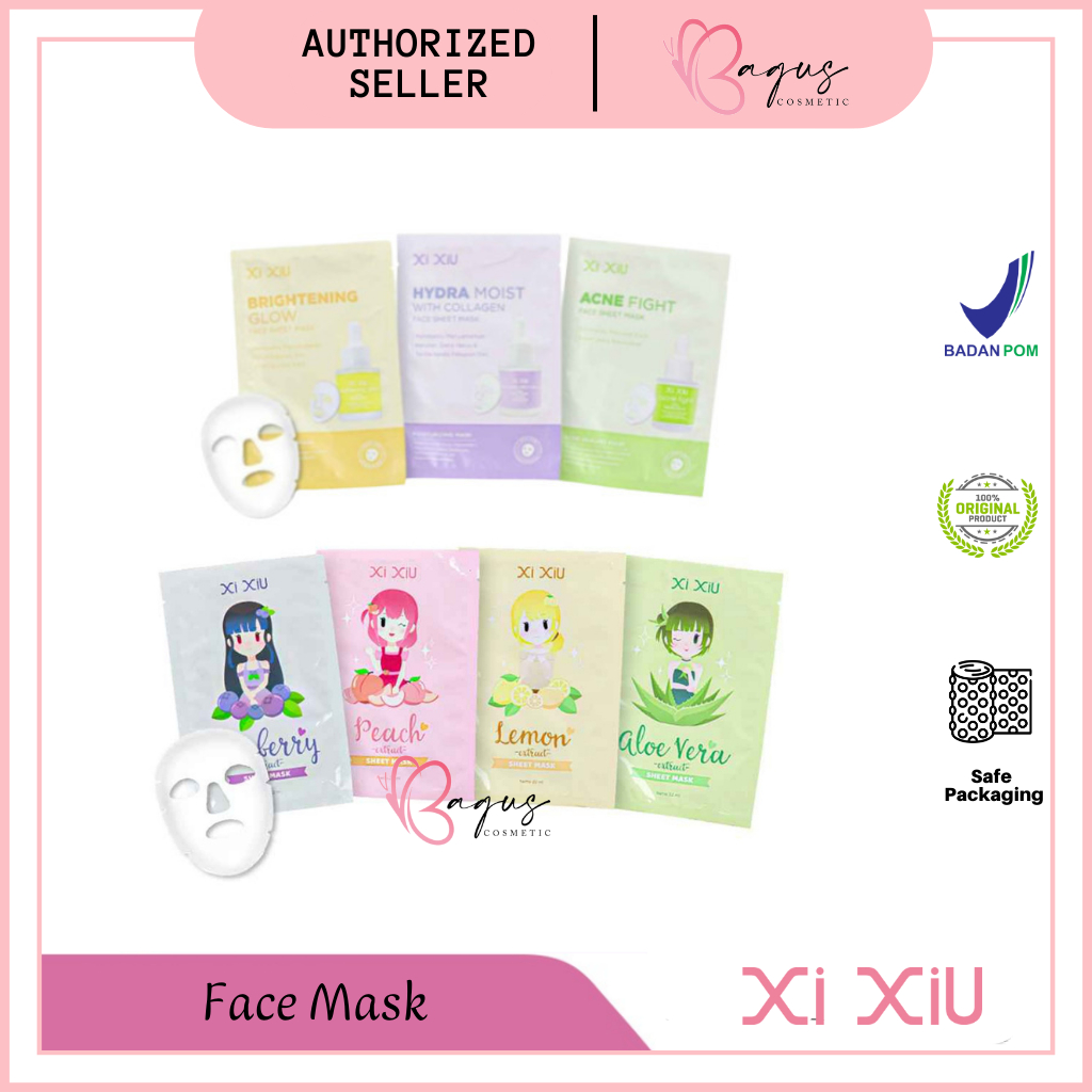 Jual Xi XiU Sheet Mask | Fruity | Face Mask | Acne | Hydra ...