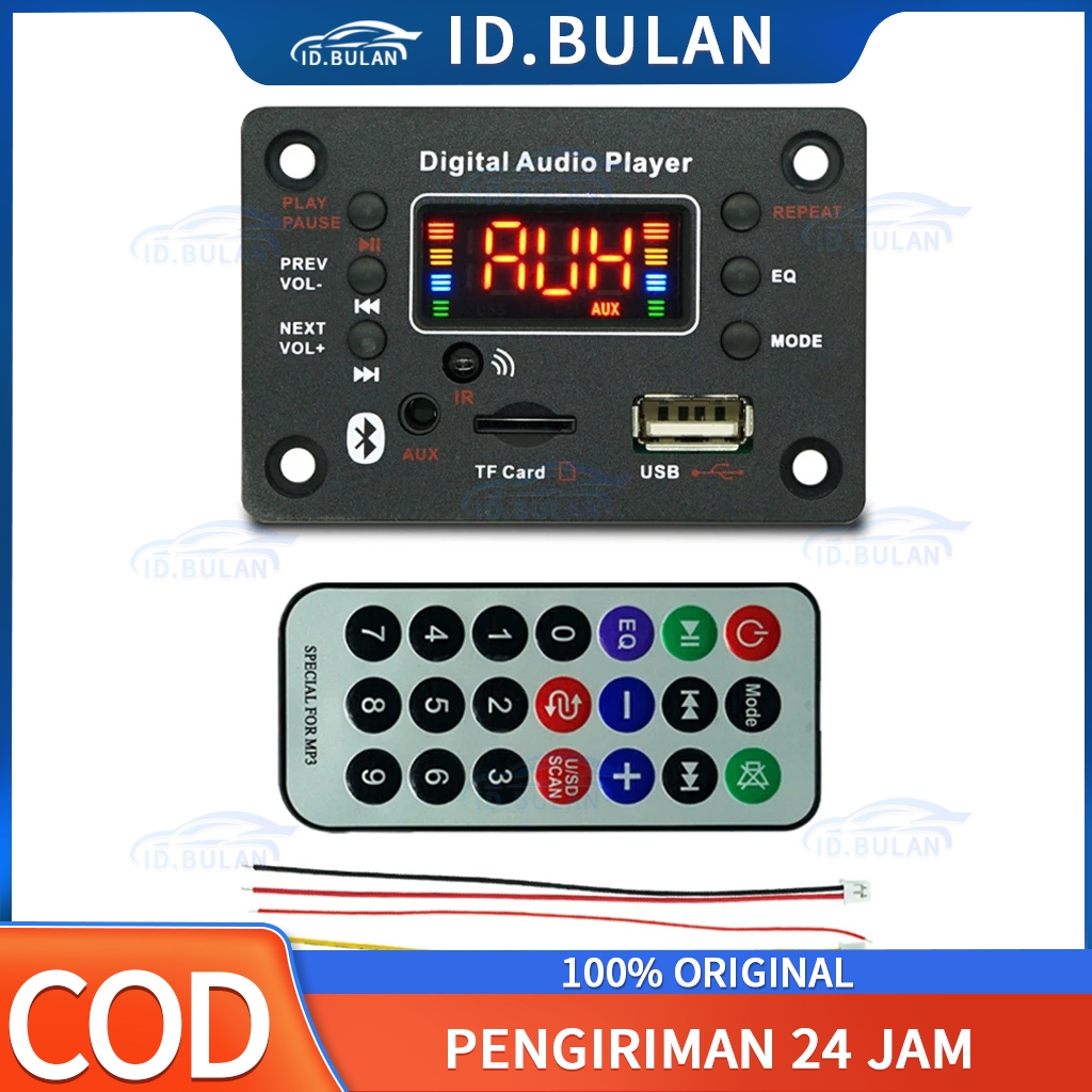 Jual modul ampli mp3 bluetooth 7 - 16 V FM radio amplifire 2x25 watt ...