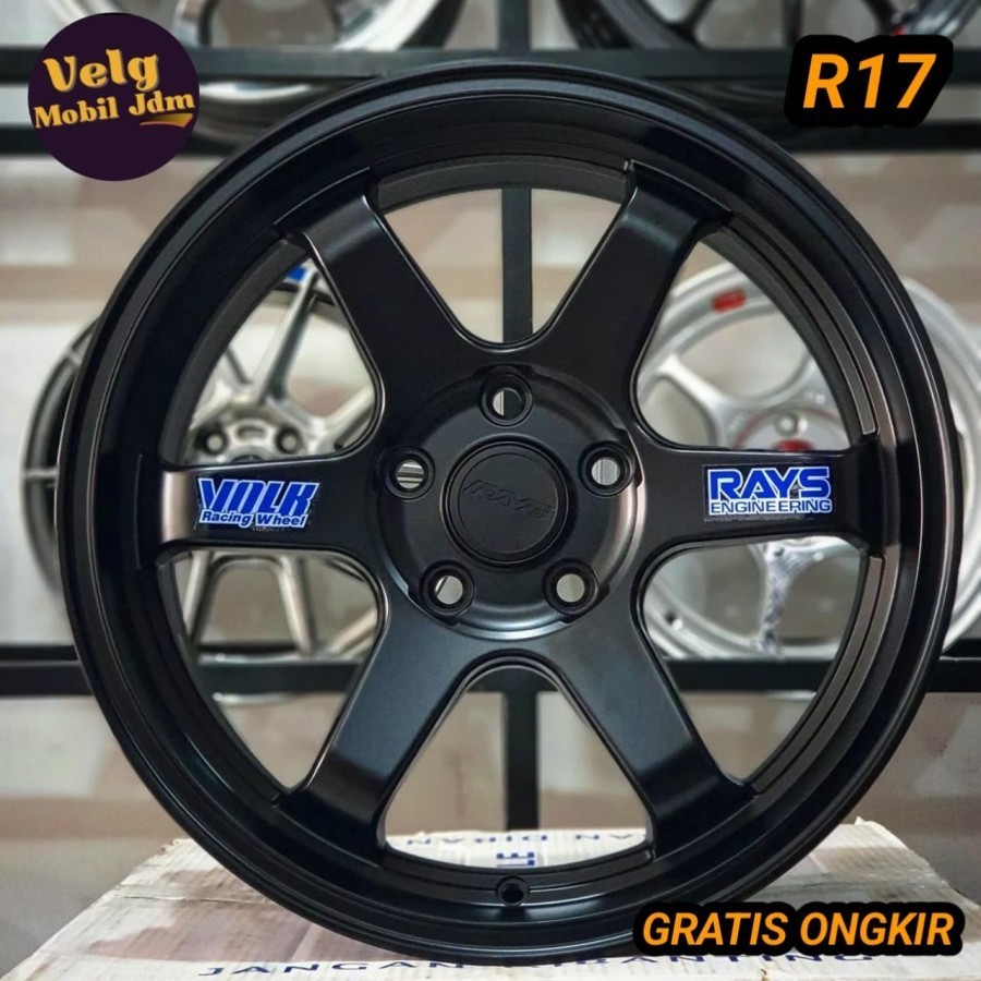 Jual velg mobil ring 17 TE37 LEBAR 7,5 ET 42 velg racing 17 ertiga xpander hrv wrv rush | Shopee ...