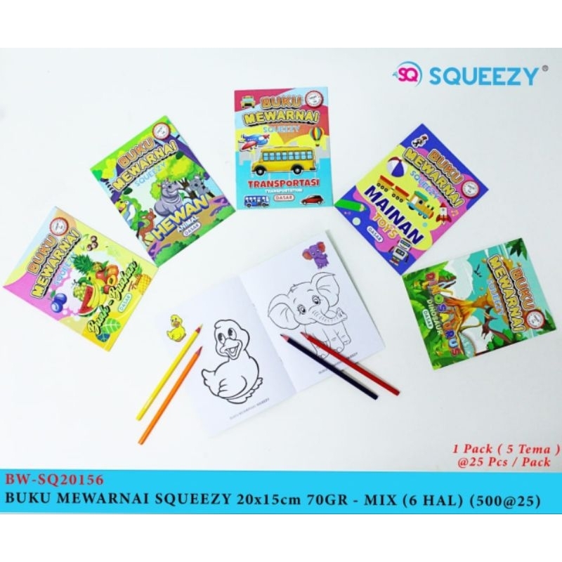 Jual SQUEEZY COLOURING BOOK /BW-SQ20156 /BUKU MENGAMBAR | Shopee Indonesia