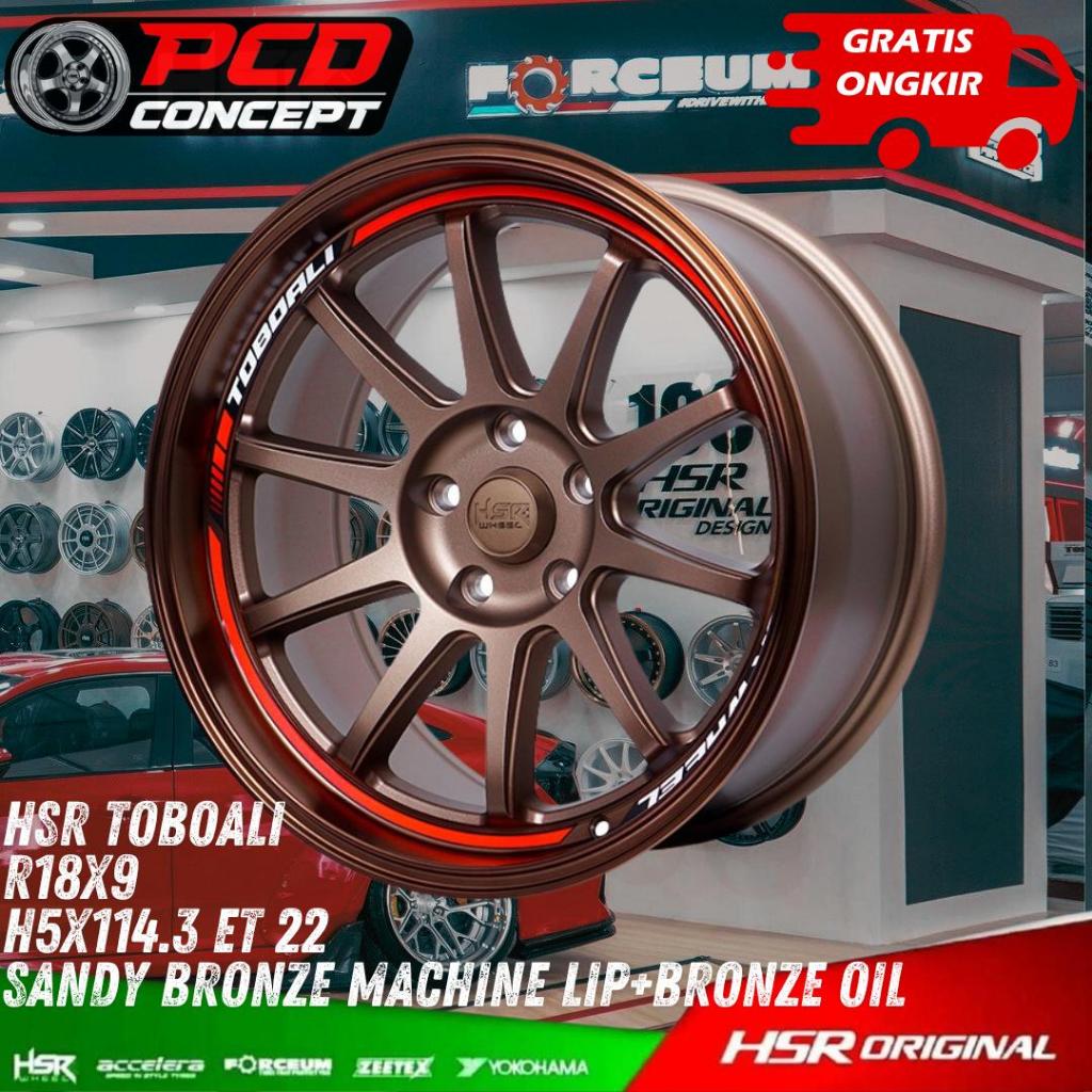 Jual velg mobil ring 18 HSR TOBOALI ORIGINAL LEBAR 9 ET 22 velg racing mobil R18 Ertiga Xl7 Juke ...