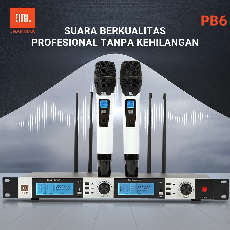 Jual mic wireless PB6,mic wireless,mic karaoke,wireless mikrofon,mik ...