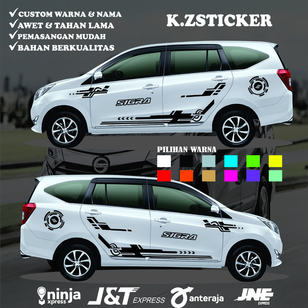 Jual Stiker mobil daihatsu sigra cuting stiker body samping sigra ...
