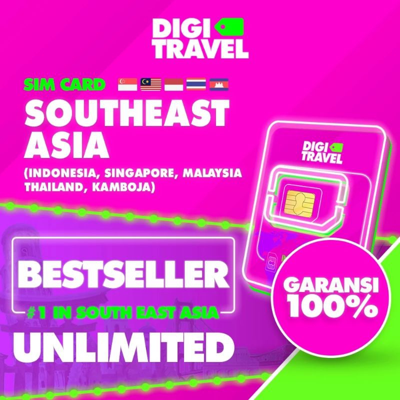 Jual DIGI TRAVEL SIM CARD Southeast Asia (Singapore, Thailand, Malaysia ...