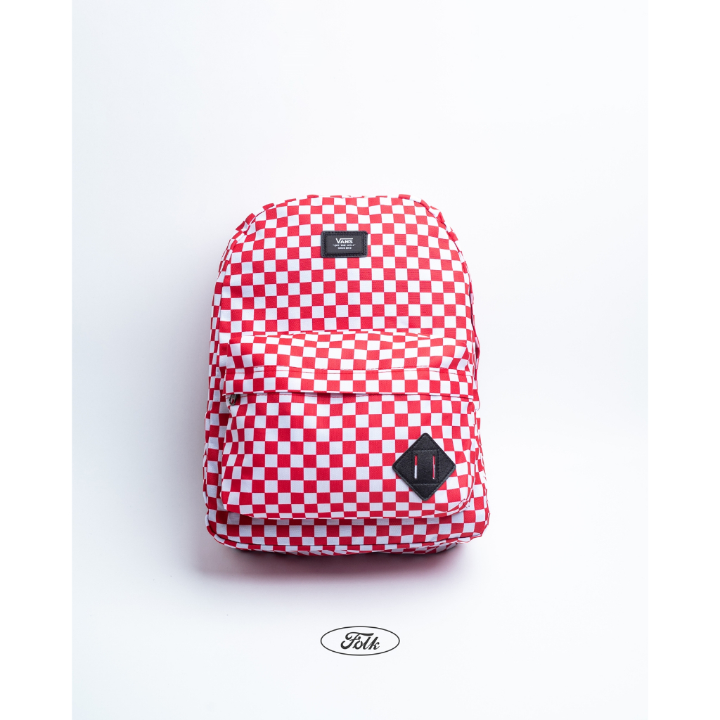 Jual BAG - BAGPACK VANS CHECKER RED WHITE ORIGINAL/TAS VANS ORIGINAL ...