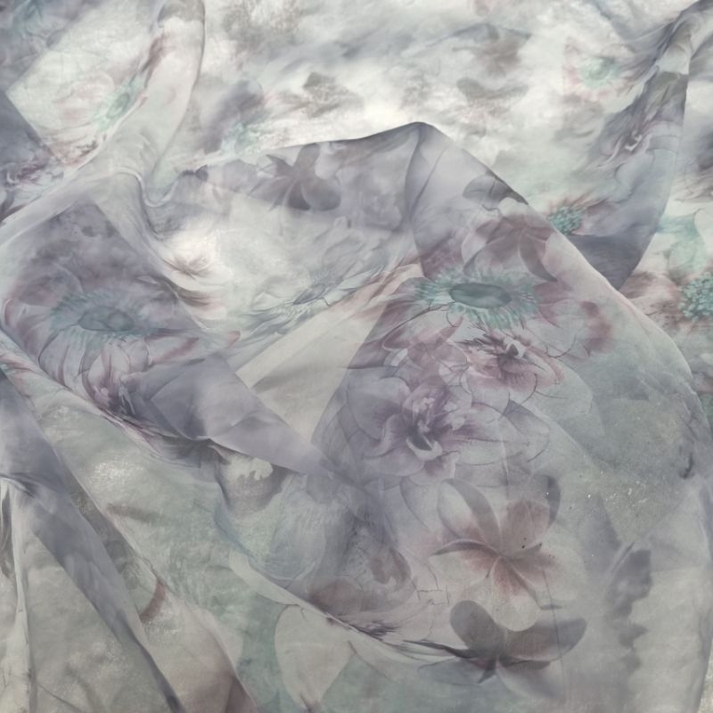 Jual Kain Organza Silk Print | Bahan Organsa Motif | Shopee Indonesia