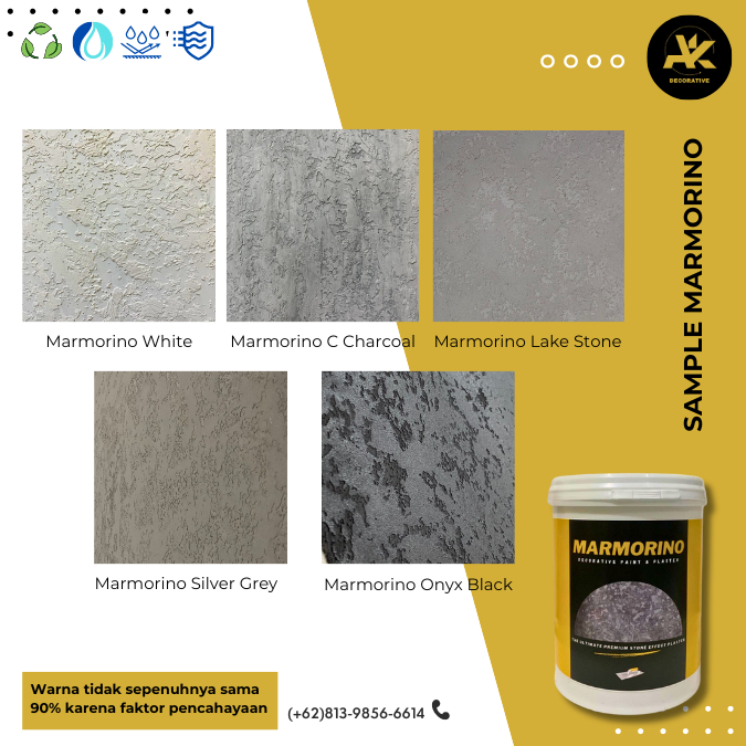 Jual MARMORINO - Premium Stone Effect Plaster Grey 1kg | Shopee Indonesia