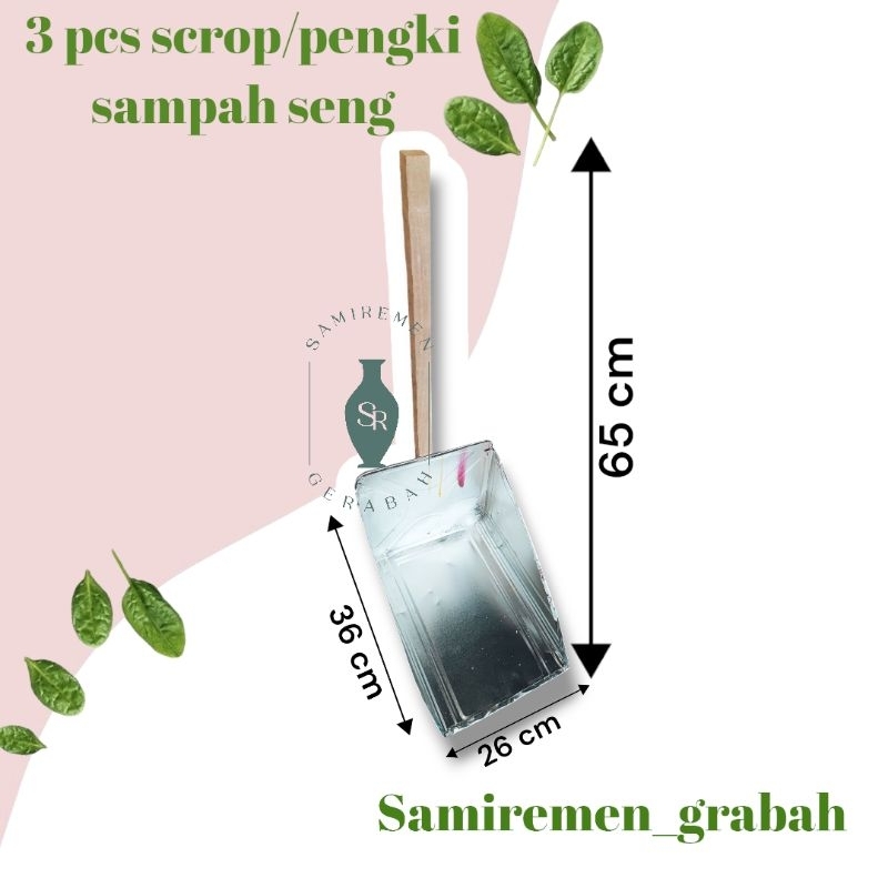 Jual 3 PCS SEKROP SENG PENGKI BESI SEROKAN SAMPAH GAGANG KAYU | Shopee ...