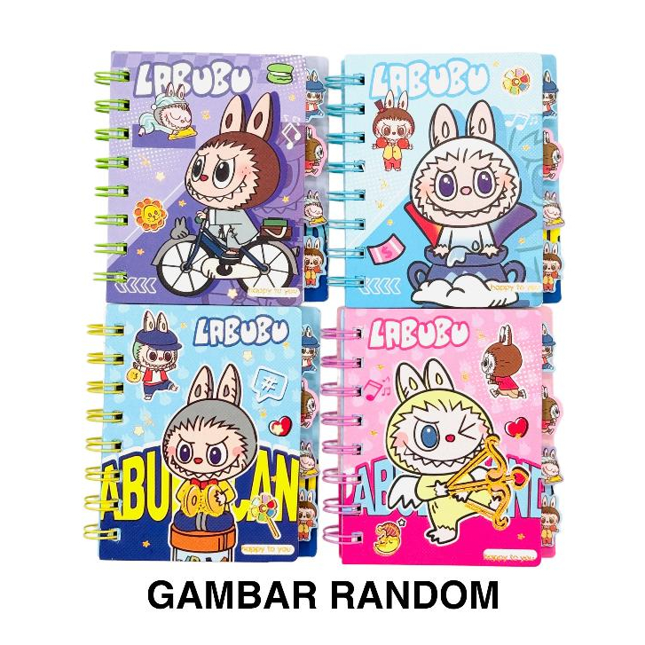 Jual ( DAPAT 1 PCS ) NOTEBOOK A7 SPIRAL LABUBU A7-205-4 / Buku Agenda ...