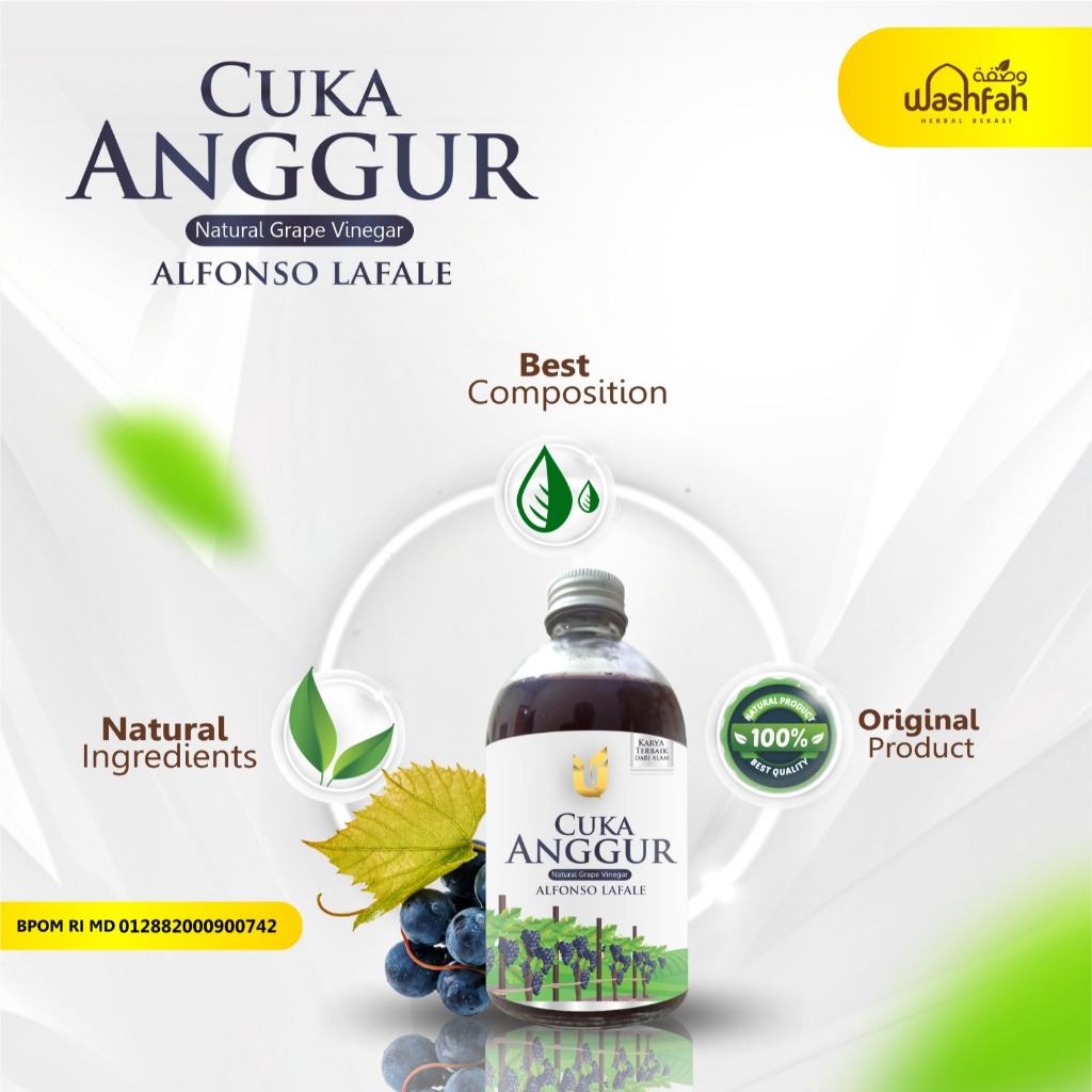 Jual Cuka Anggur Asli Natural Grape Vinegar 320 Ml | Shopee Indonesia