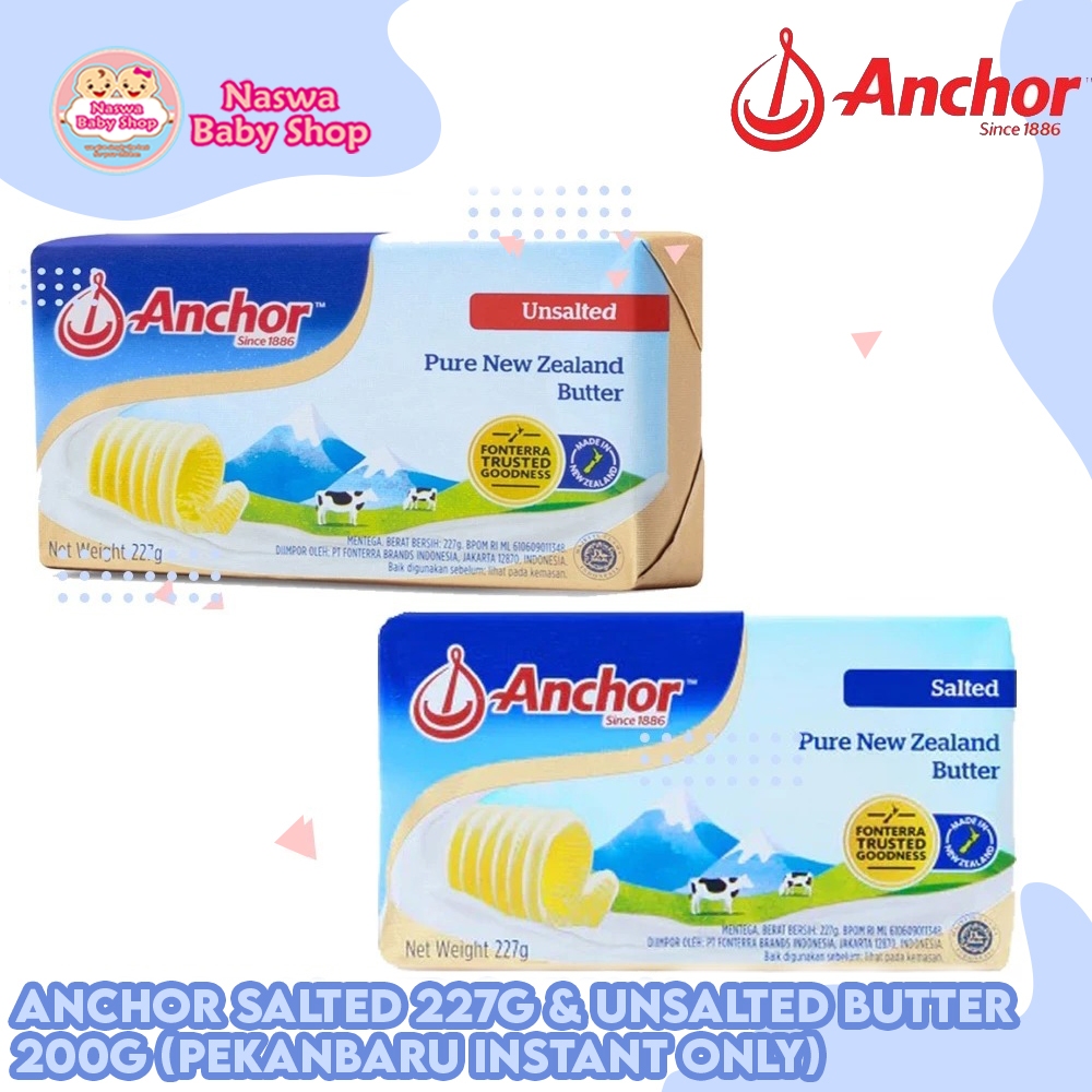 Jual Anchor Salted & Unsalted Butter 200g 227g (Pekanbaru Instant Only) | Shopee Indonesia
