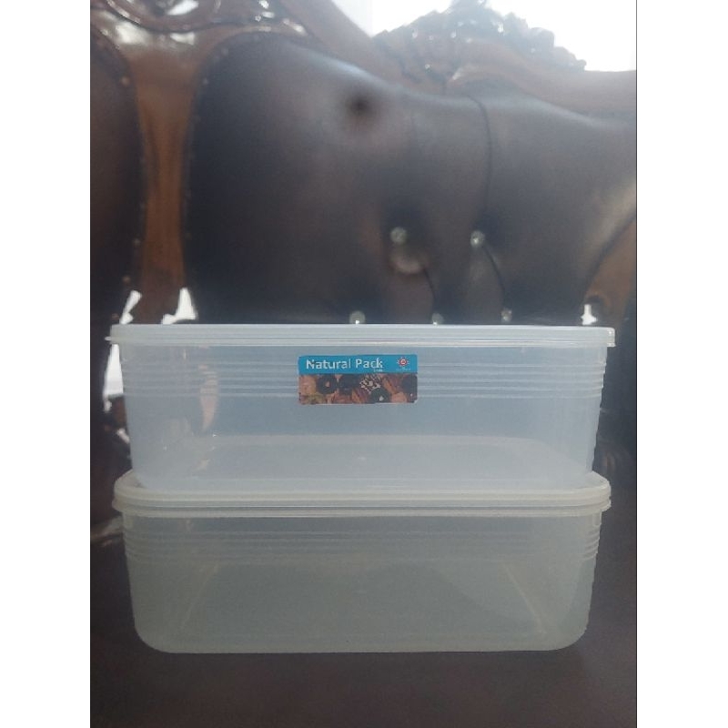 Jual kotak makanan/kotak Natural 3500ml/kotak plastik/kotak donat ...