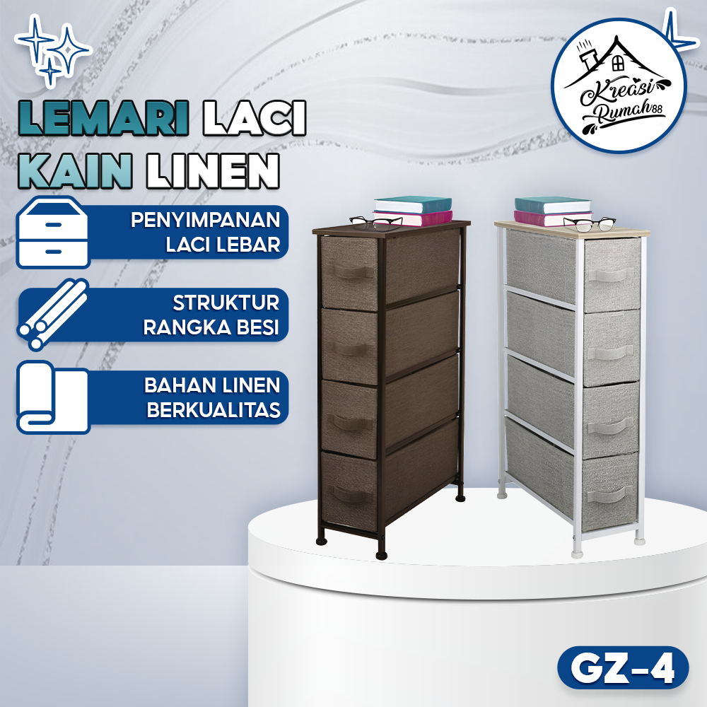 Jual Lemari Laci Kain Linen/Rak Lemari Penyimpanan/Lemari Sisi Ranjang ...