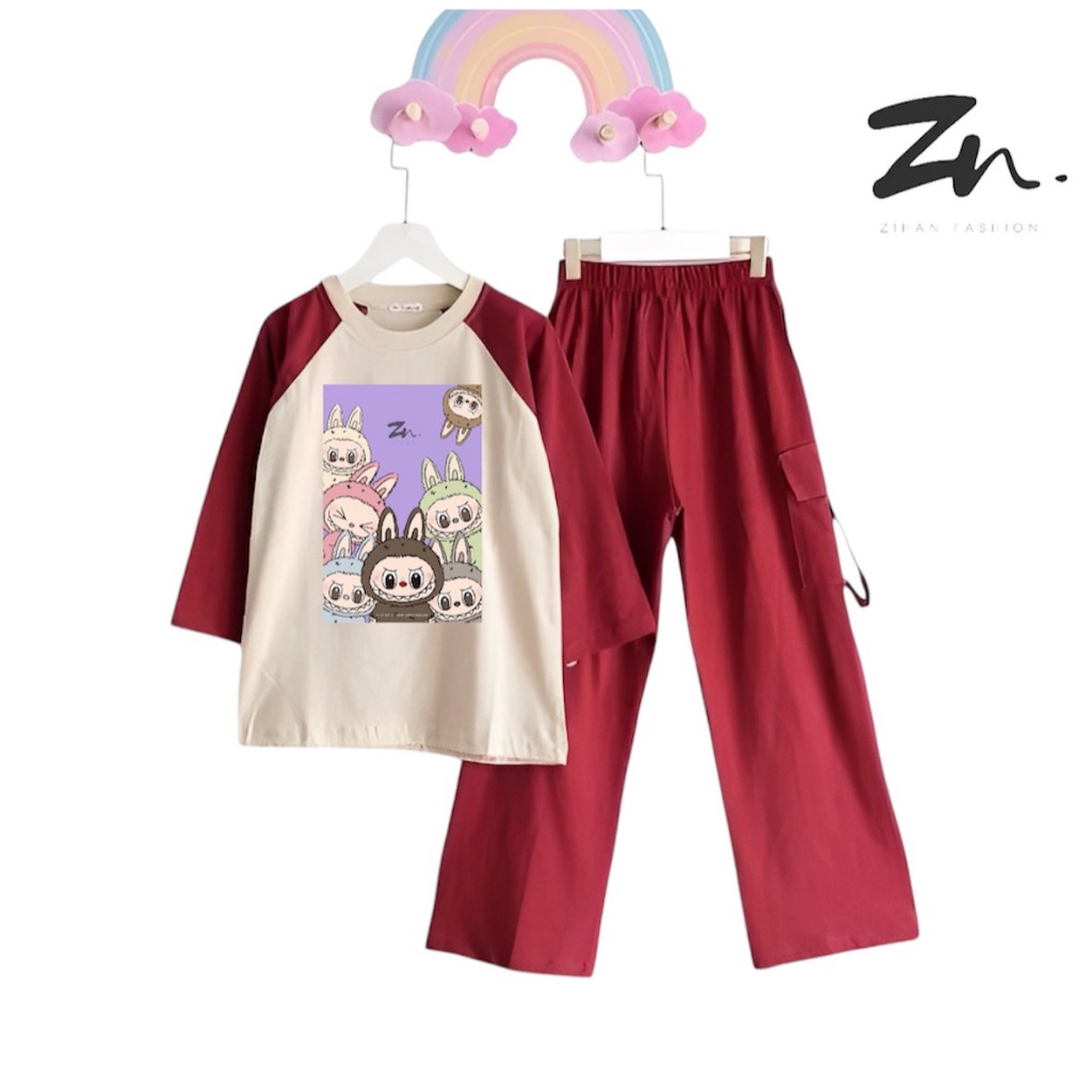 Jual Labubu set/Stelan anak viral/Usia anak 3 - 11 tahun/Harga ...