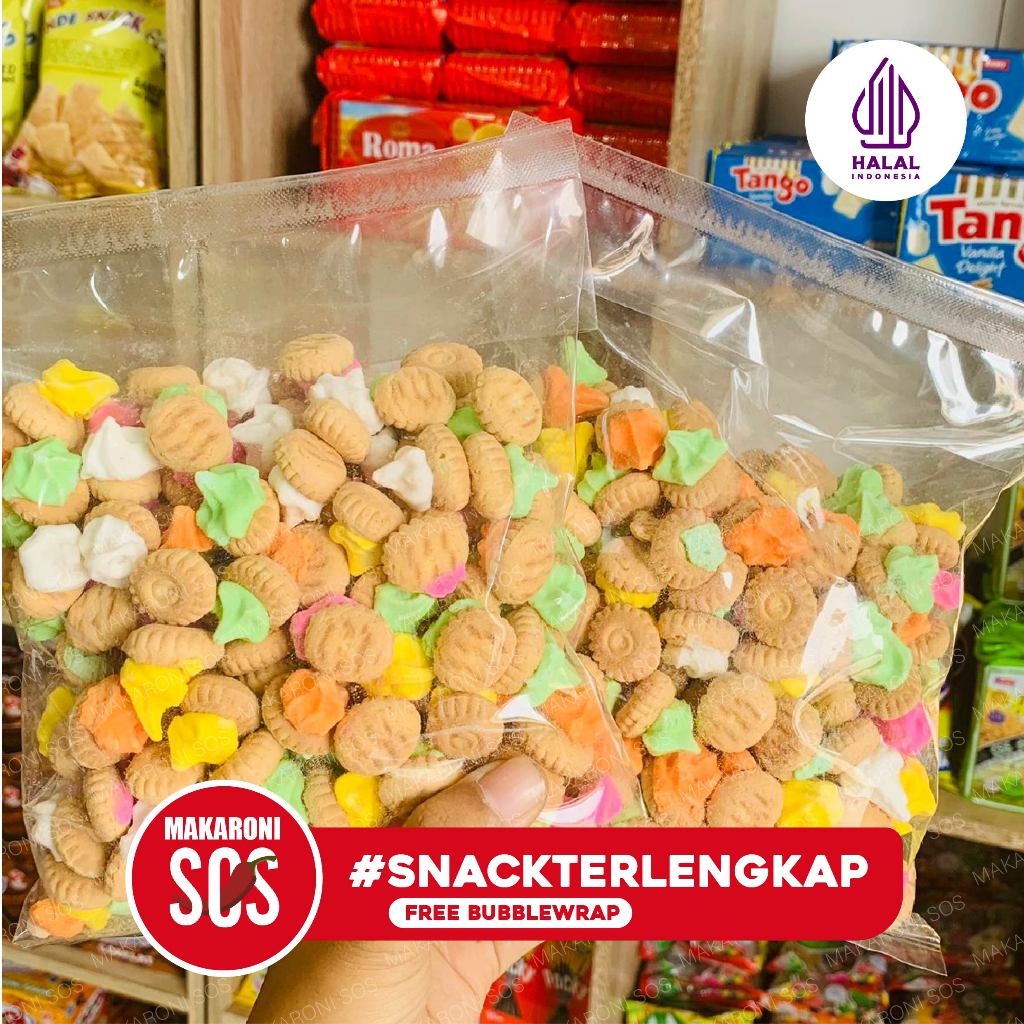 Jual 1 KG Biskuit Bunga Gem Rose Meringue Manis Terenak Termurah ...