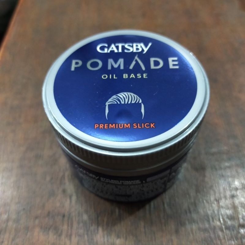 Jual gatsby Pomade oil base supreme grease biru /abu | Shopee Indonesia