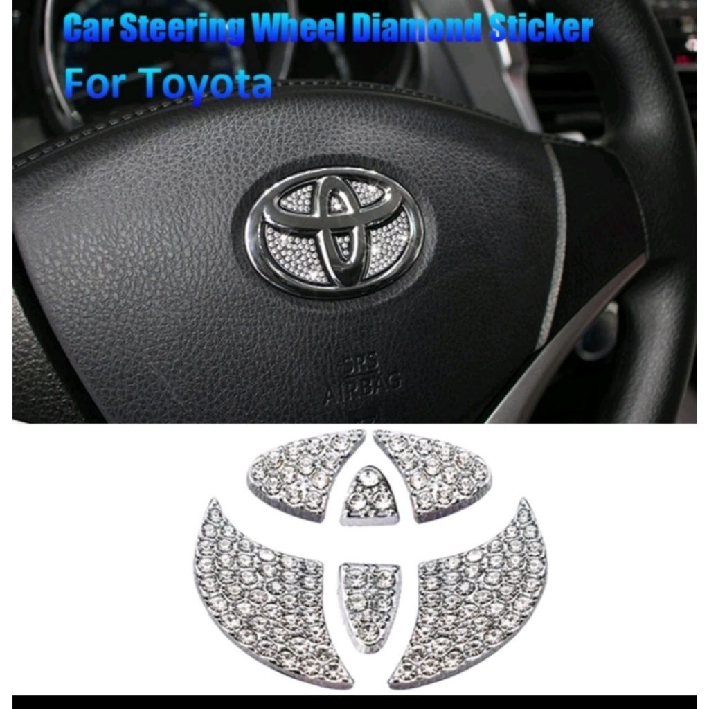 Jual Stiker Emblem Logo Stir Mobil Bling Car Steering Wheel Diamond ...