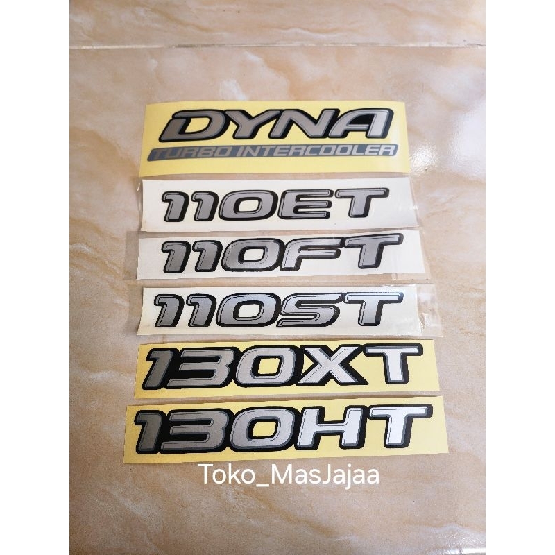 Jual Stiker mobil Dyna Turbo Intercooler 130HT / Sticker dyna / stiker ...