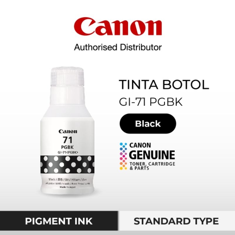 Jual Tinta Canon PIXMA GI-71 Black Original untuk Printer Canon G1020 ...