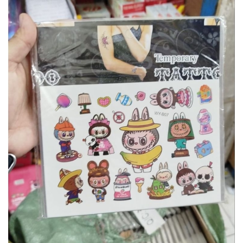 Jual 10 PCS STIKER TATO SANRIO LABUBU TATTO TEMPORARI LABUBU | Shopee ...