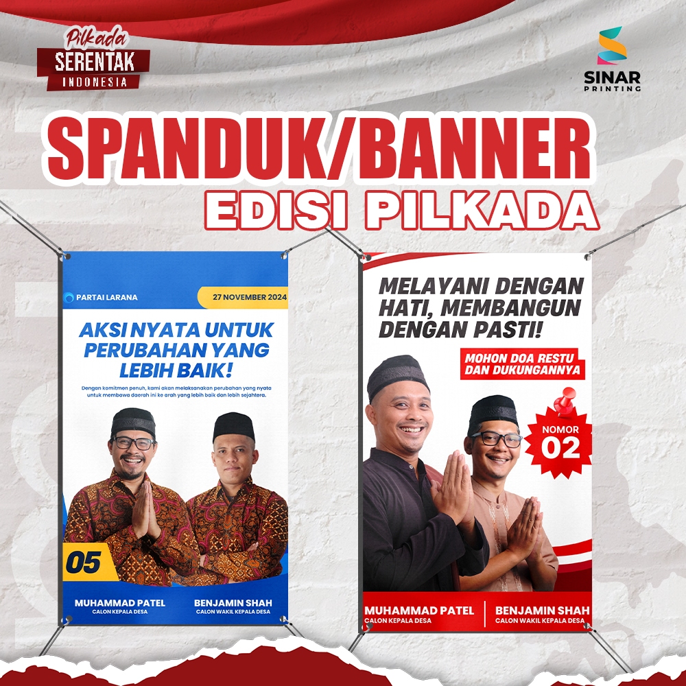 Jual SINAR PRINTING - BANNER - SPANDUK EDISI PILKADA F280 | Shopee ...