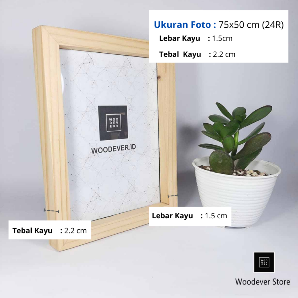 Jual Woodever Store Frame Foto 75x50 Bingkai Kayu Natural | Shopee ...