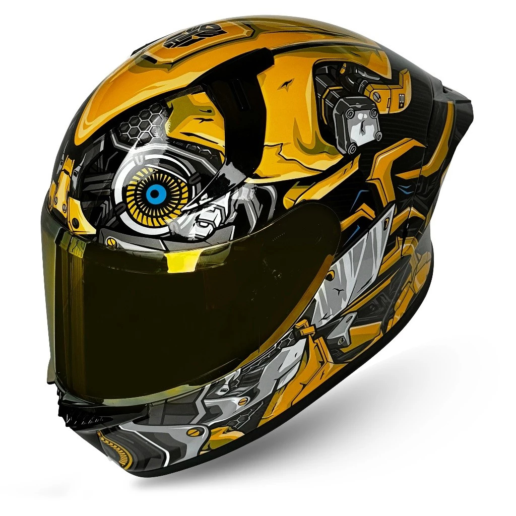 Jual Helm Full Face | SKJ FALCON Motif Gundam | Helm Premium Paket ...
