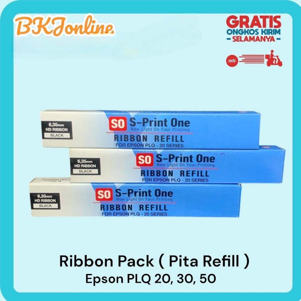 Jual Pita Refill Ribbon Pack Epson PLQ 20 PLQ20 PLQ-20 S-Print One ...