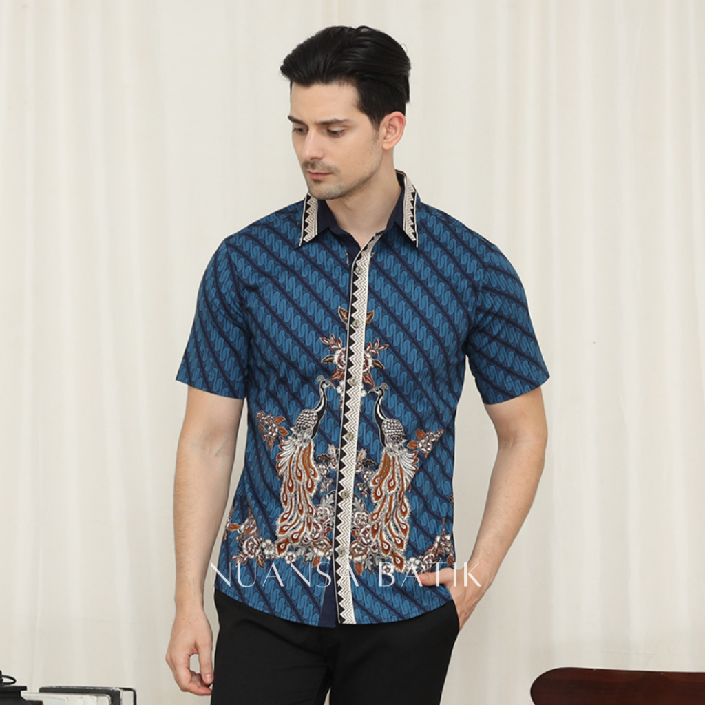 Jual Nuansa Batik Hem Batik Pria Lengan Pendek Bahan Katun Stretch ...