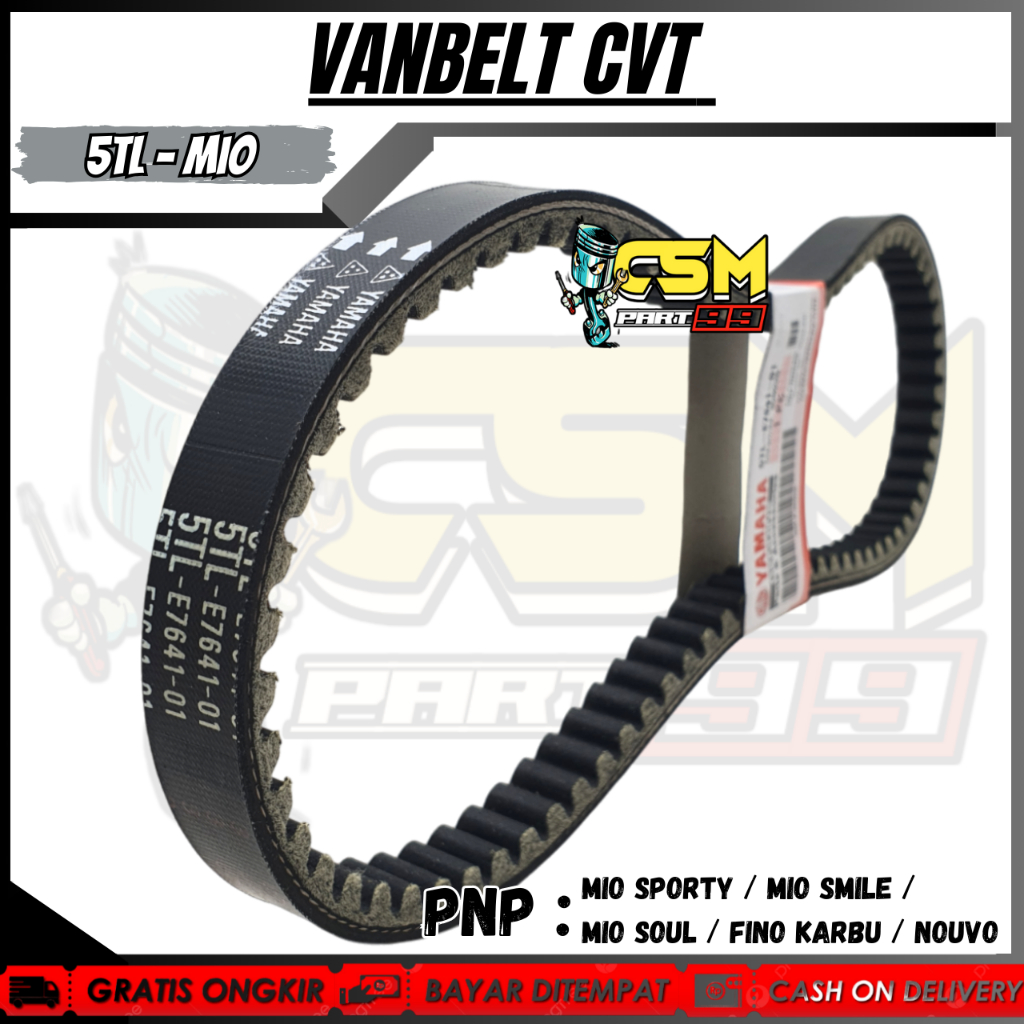 Jual ( YAMAHA 5TL ) VANBELT MIO SPORTY / MIO SMILE / MIO SOUL / FINO KARBU / NOUVO / FANBEL ...