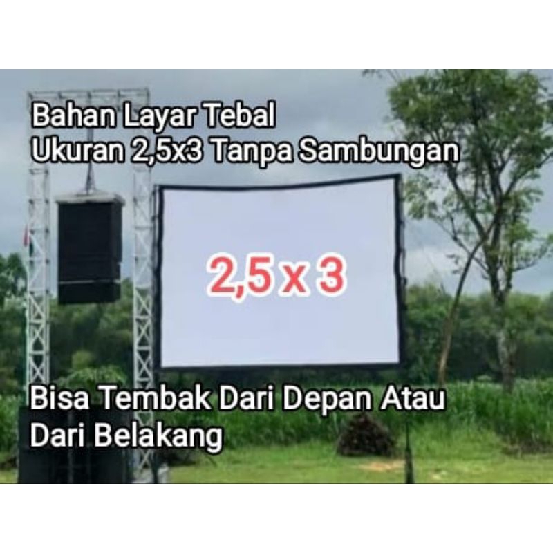 Jual Kain Layar Proyektor / Screen Proyektor Ukuran 2,5x3 Meter Tanpa ...