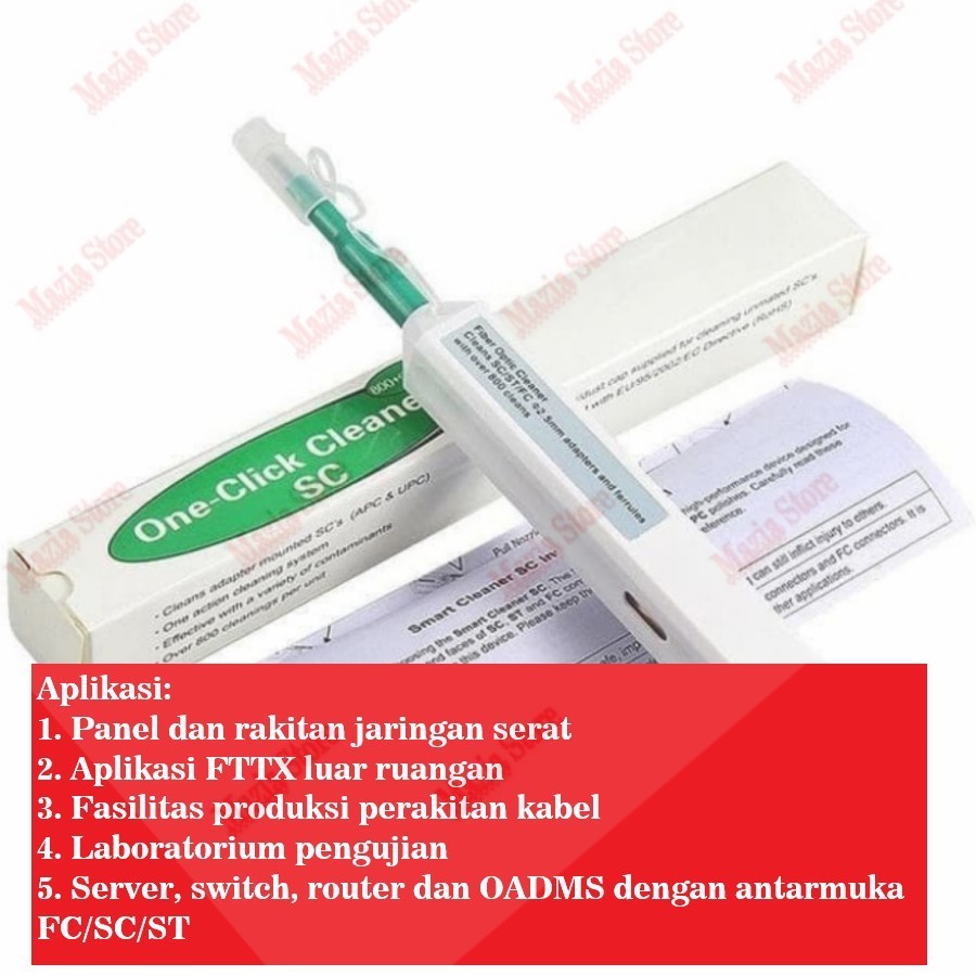 Jual Pembersih Connector FO/Optical Fiber Optic/ One Click Cleaner FC ...