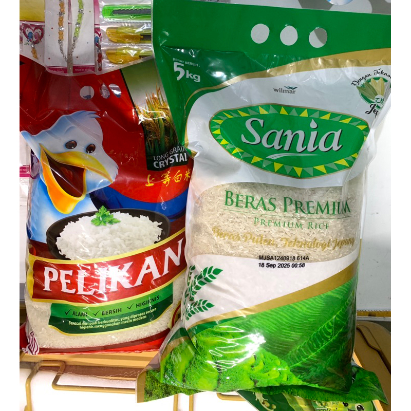 Jual PROMO!! Beras Sania & Beras Pelikan (5kg x 2 pcs) | Shopee Indonesia