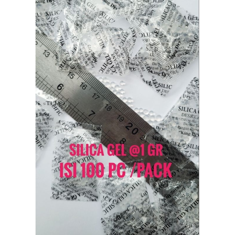 Jual silica gel bening clear transparan silika jel kemasan 1 gr anti ...