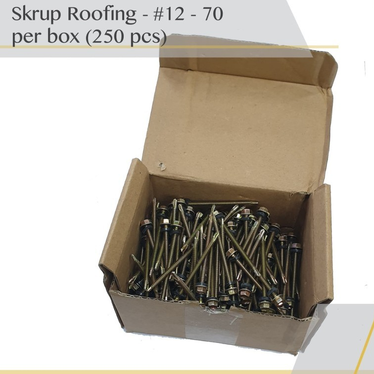 Jual Baut Roofing 12x70 Atap Spandek SUPRADEK Sekrup Skrup SDS 1BOX 250 ...
