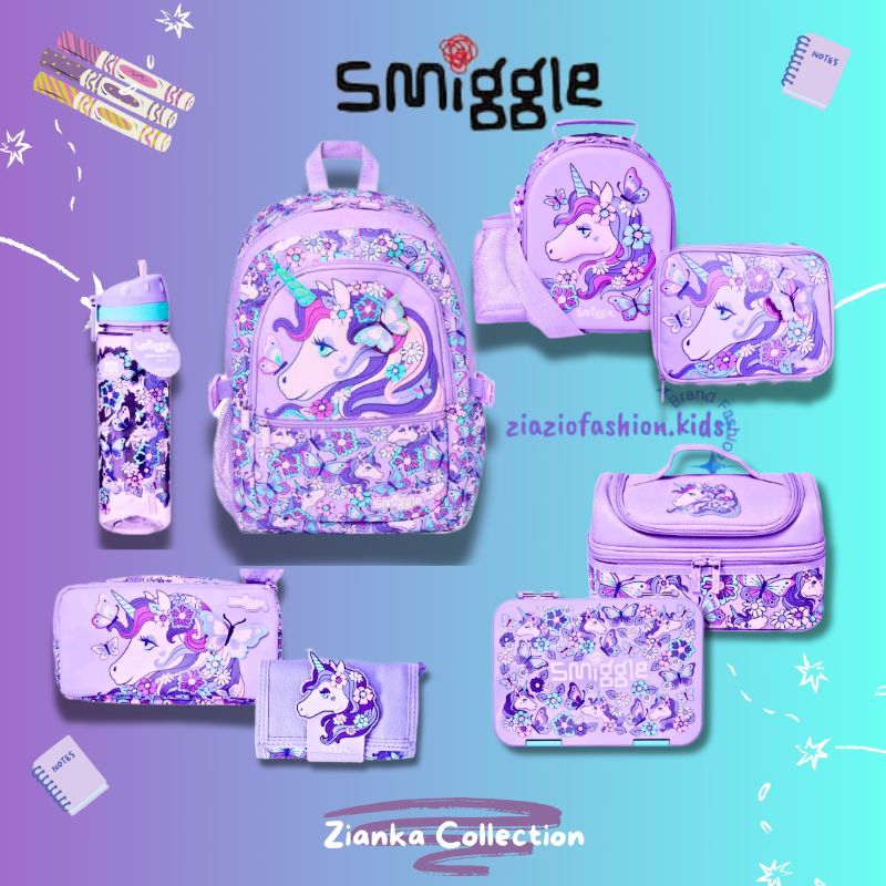 Jual SMIGGLE SET BACKPACK TAS SMIGGLE UNICORN BUTTERFLY | Shopee Indonesia