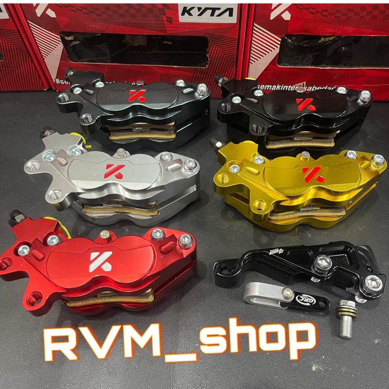 Jual SET KALIPER KYTA KYTACO 4P AXIAL ORIGINAL+BREKET CNC 220MM/260MM PCX150 PCX 160 ADV150 ADV ...