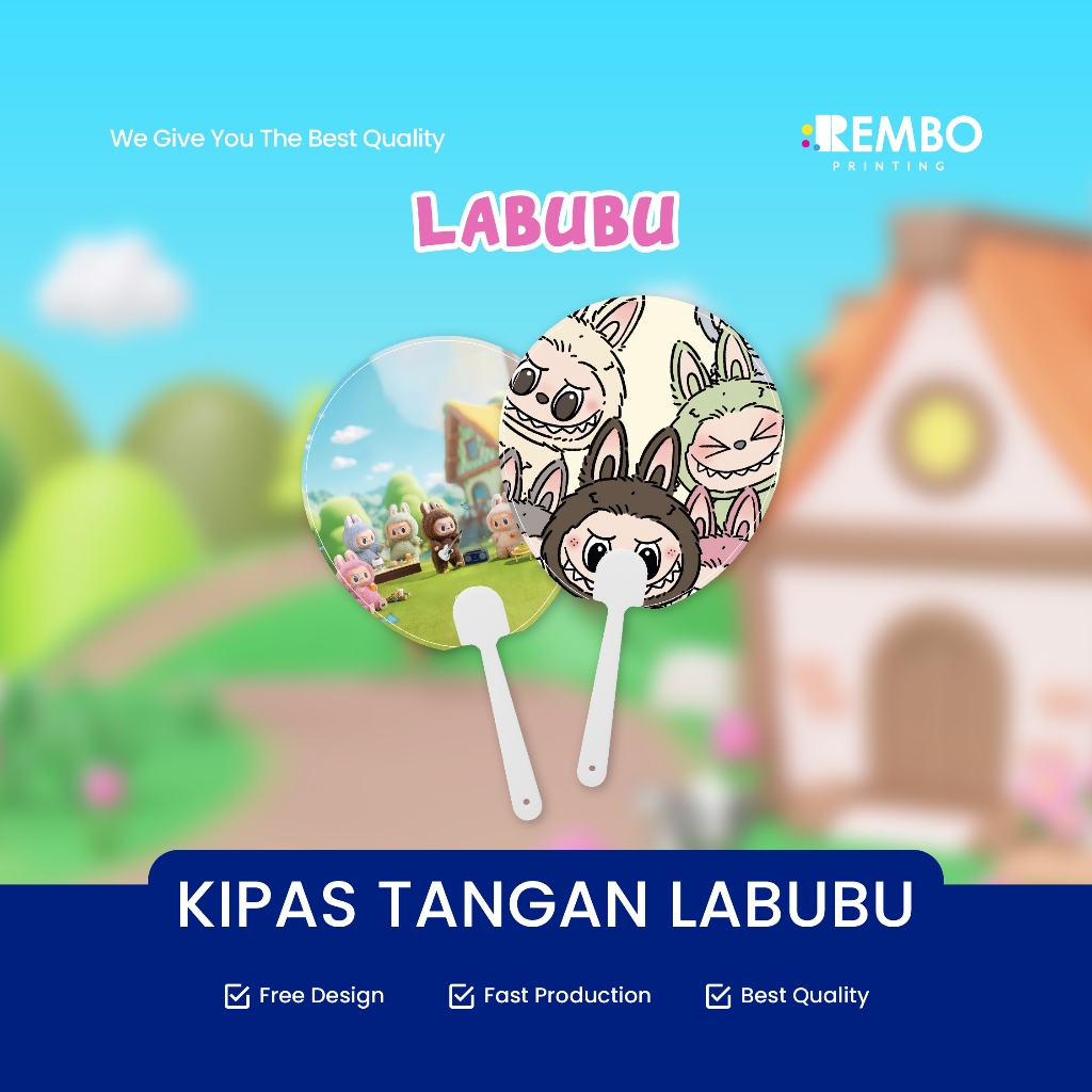 Jual KIPAS KERTAS LABUBU / KIPAS TANGAN /KIPAS KARAKTER LABUBU / KIPAS ...