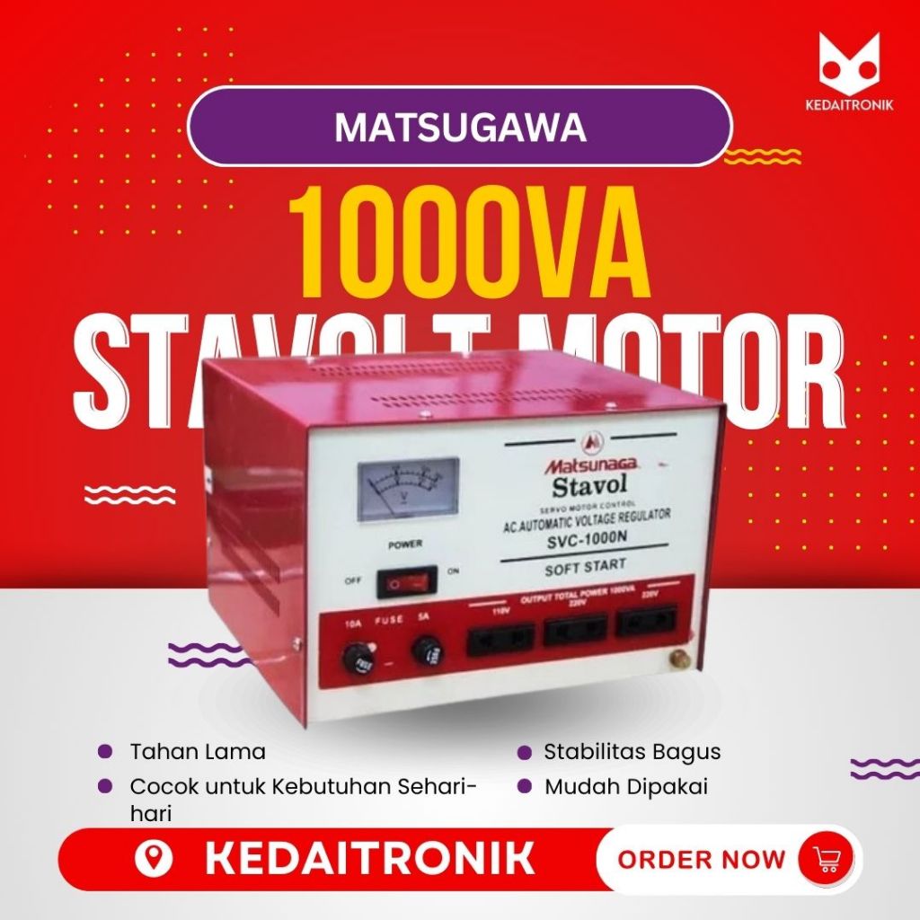 Jual NEW Stavolt Motor MATSUGAWA AR 1000VA Auto Stabilizer Stavol 1000 ...
