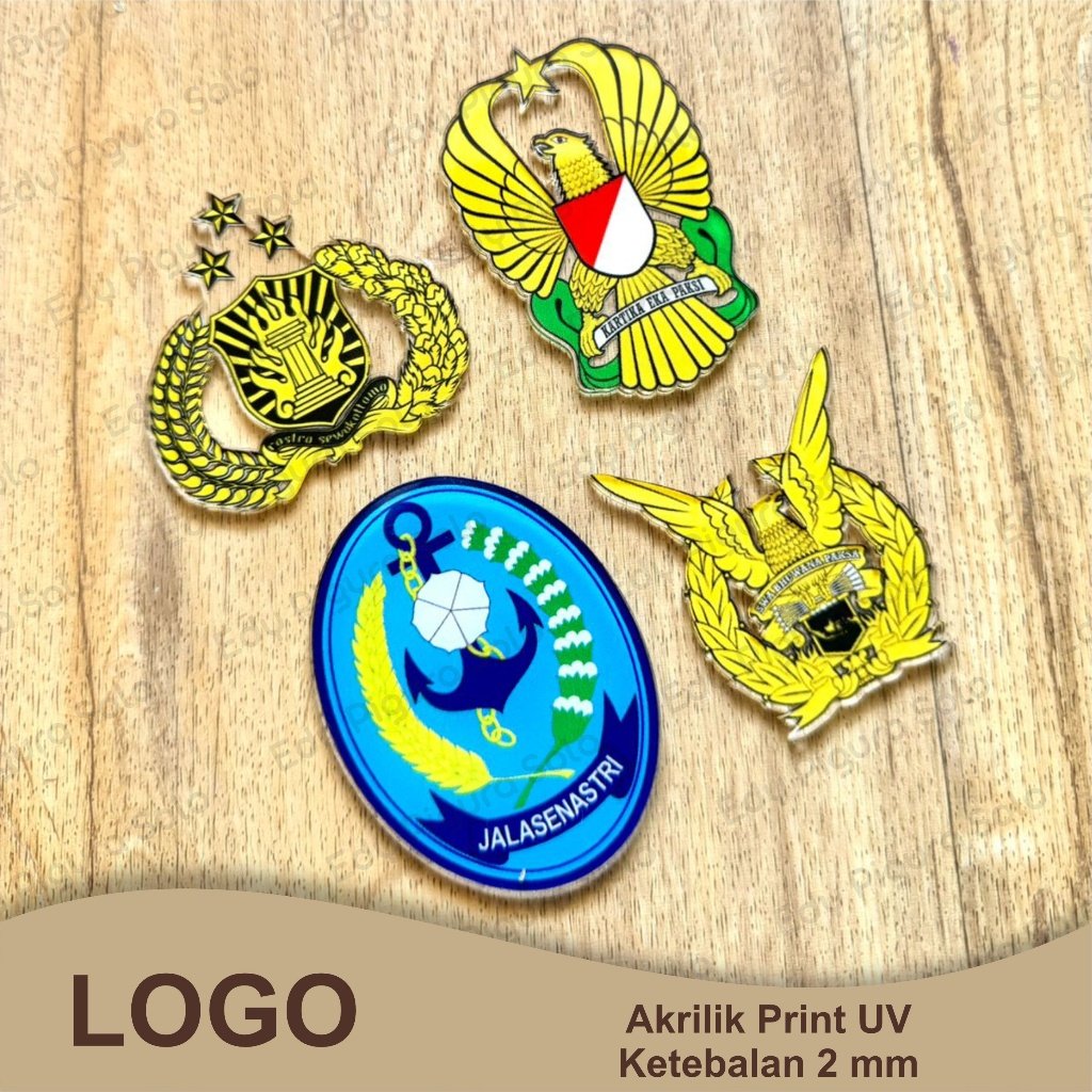 Jual Logo Instansi Akrilik Print UV Logo Print Berwarna bahan hiasan ...
