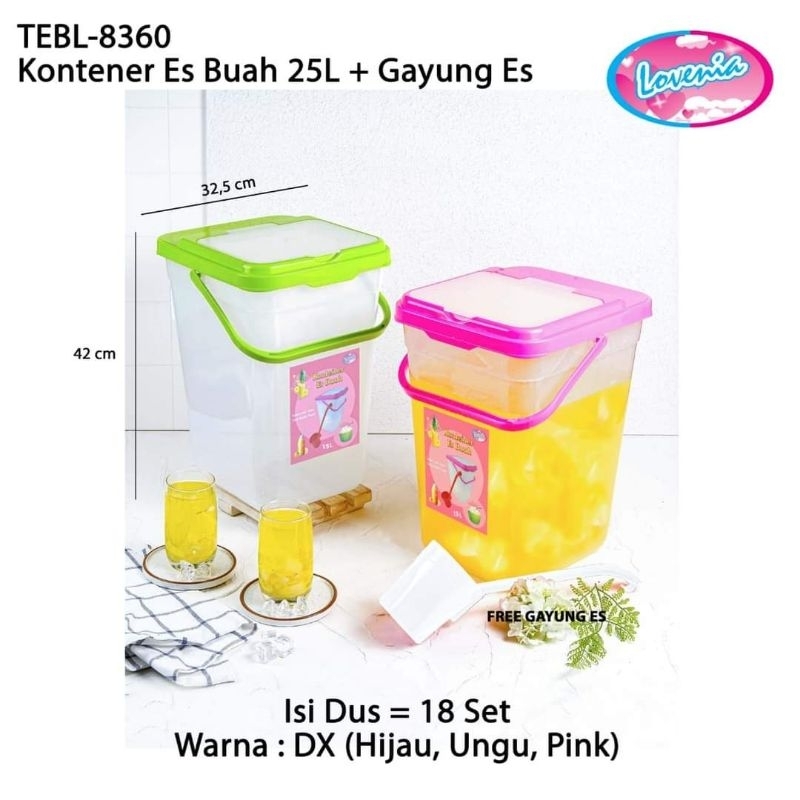 Jual TEMPAT ES JUALAN KONTAINER ES BUAH 15 25 LITER WADAH JUALAN ES JUS ...