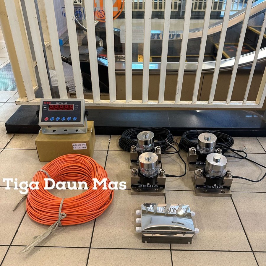 Jual Paket Jembatan Timbang 4 PC Load Cell Zemic HM9A 30 Ton + Indikator GSC SGW3015S + Junction ...