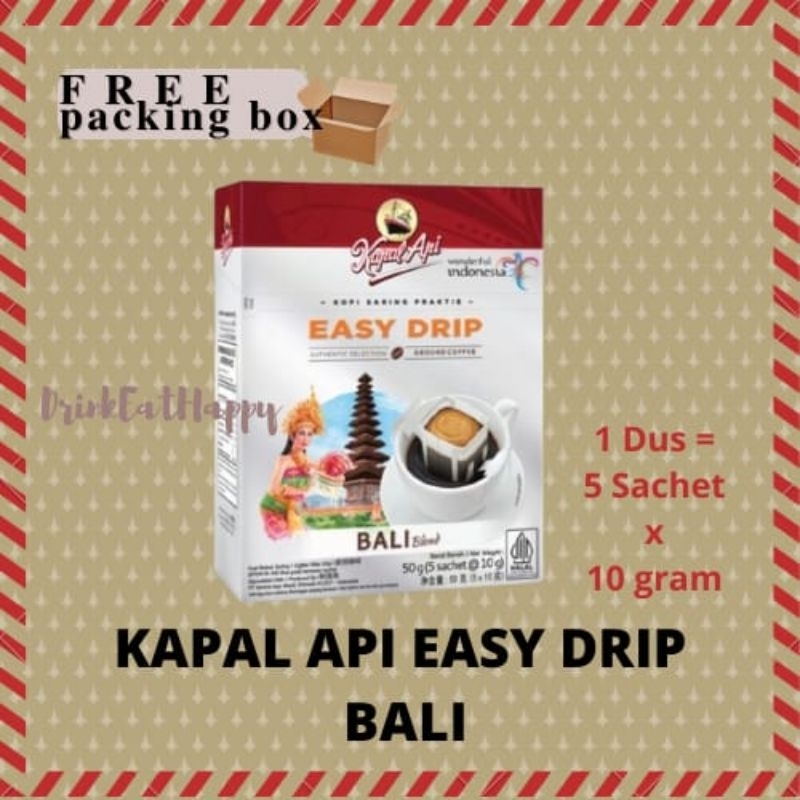 Jual Kapal Api EASY DRIP BALI Blend Kopi Bubuk | Shopee Indonesia