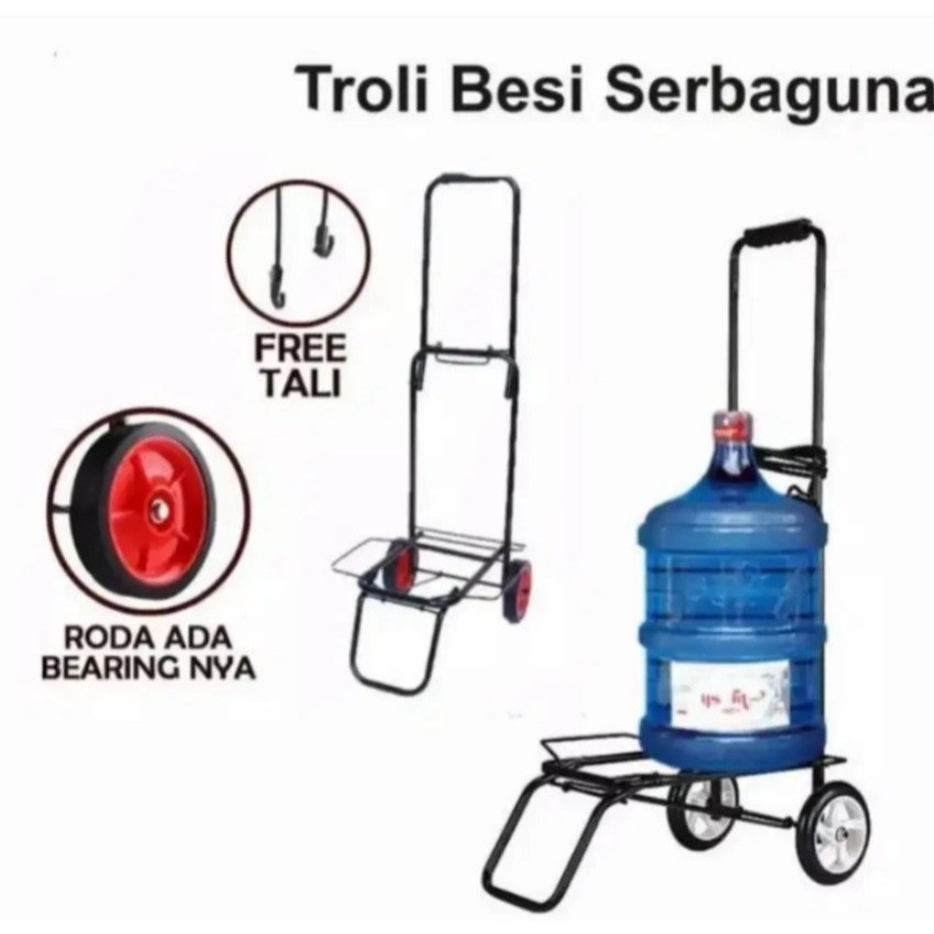 Jual Troli Lipat Serbaguna Troli Barang Galon Gas Koper / Trolley Besi ...