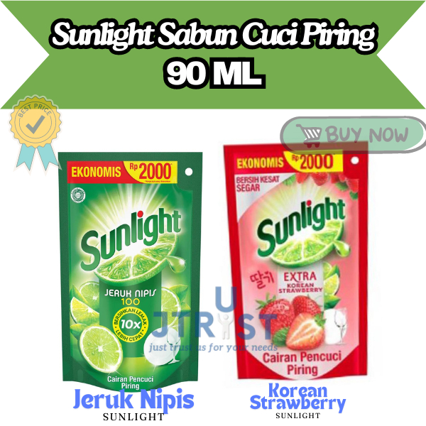 Jual Sunlight Cairan Pencuci Piring Aroma Lime Kemasan Pouch 90ml | Shopee Indonesia