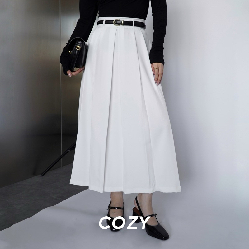 Jual Cozy - Rok Wanita Putih Panjang Midi Skirt Rok Kerja Wanita ...