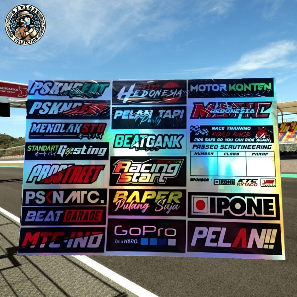 Jual Stiker Racing Pack Sticker Racing Hologram Stiker Sponsor Stiker ...
