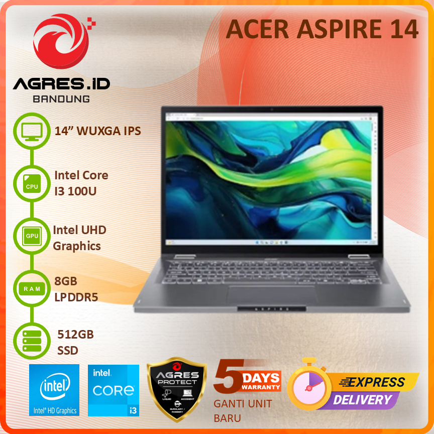 Jual ACER ASPIRE 14 CORE 3 100U 8GB 512GB 14.0 WUXGA IPS - 51M.31RN ...